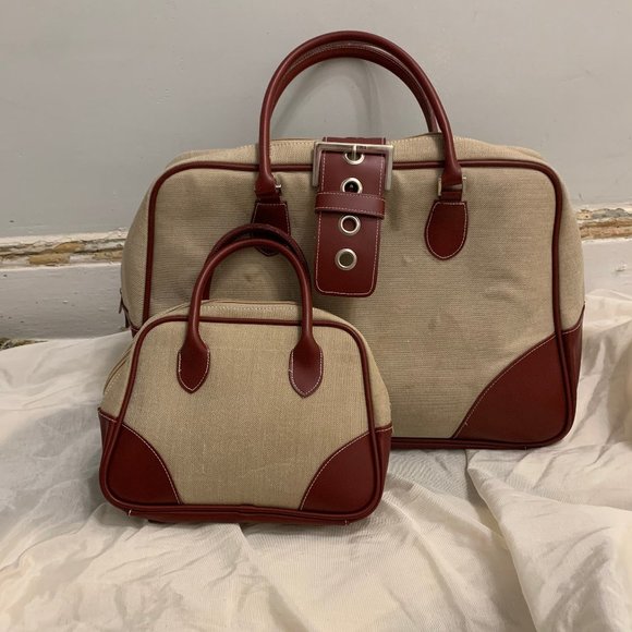 Vintage | Bags | Vintage Retro Luggage Set Overnight Bag Carryon Small ...